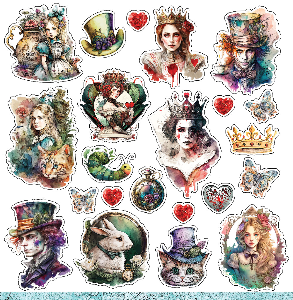 Queen Of Hearts Collection Cover - 12"x12" Scrapbooking Paper - Cut Ap ...