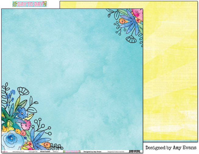 Floral Fusion - 12"x12" Scrapbooking Paper – Bee Arty