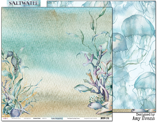 Ocean Floor - 12"x12" Scrapbooking Paper – Bee Arty