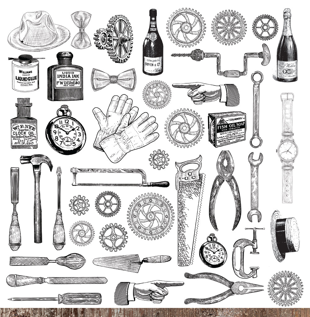 Timeless Grit Collection Cover - 12"x12" Scrapbooking Paper - Cut & Co ...