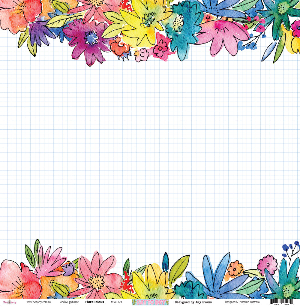 Floralicious - 12"x12" Scrapbooking Paper – Bee Arty