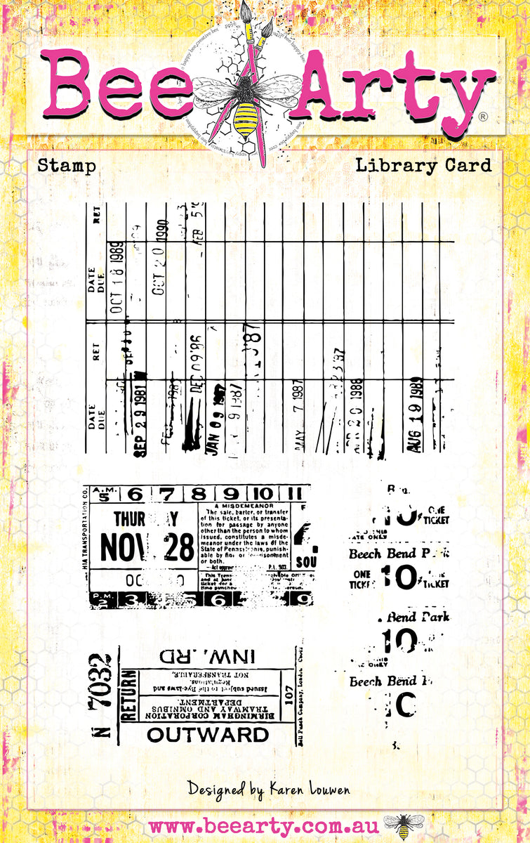 Library Card - Clear Stamp Set – Bee Arty