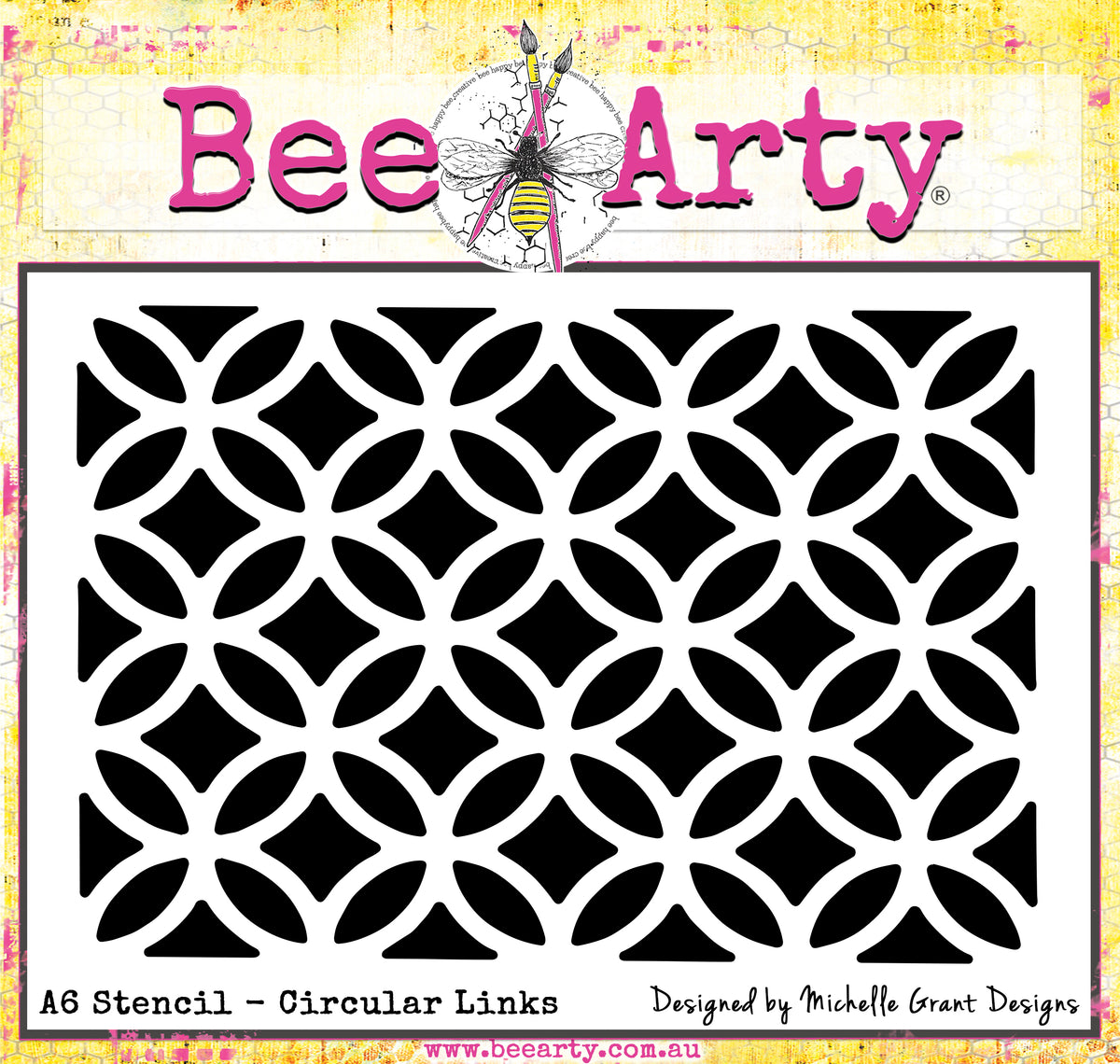 Circular Links - A6 Stencil – Bee Arty