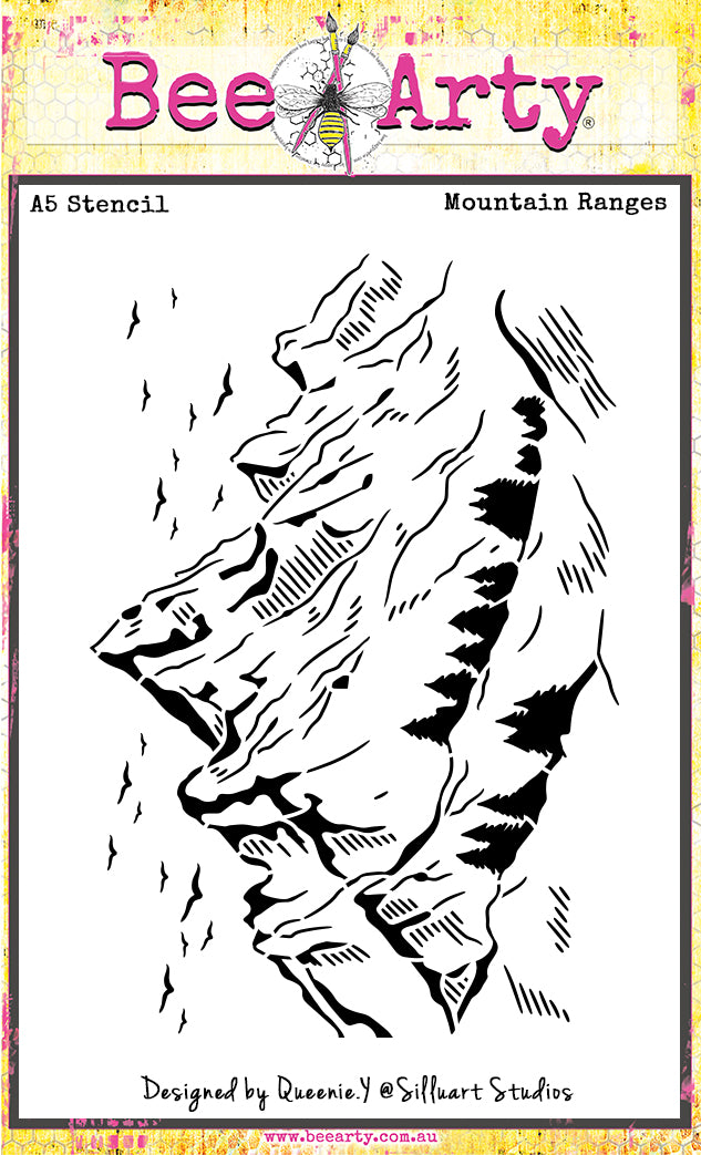 Mountain Ranges - A5 Stencil – Bee Arty