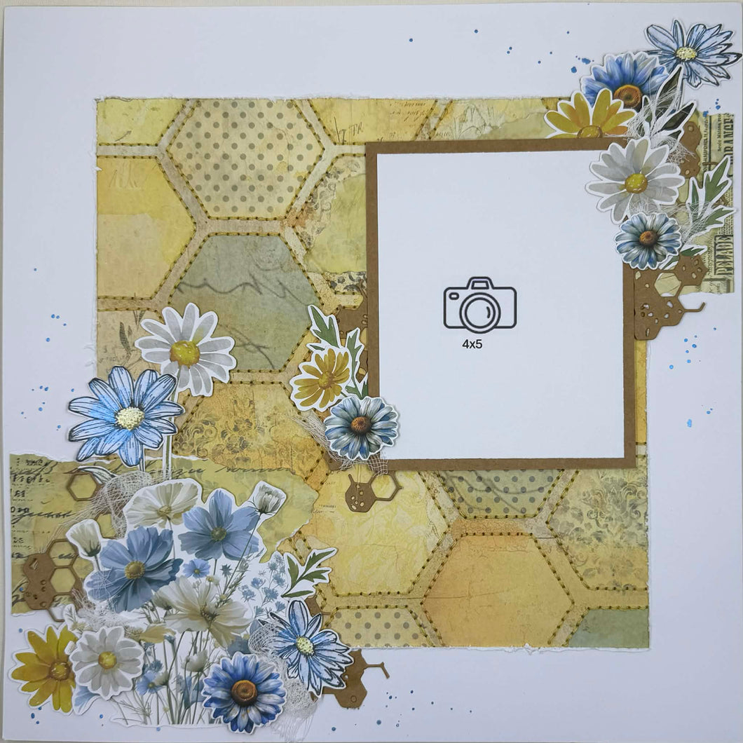 Daisies Single Layout – Bee Arty