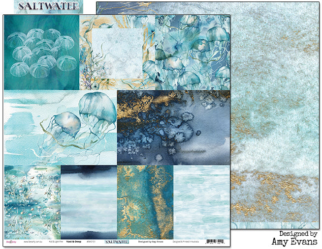 Vast and Deep - 12"x12" Scrapbooking Paper – Bee Arty